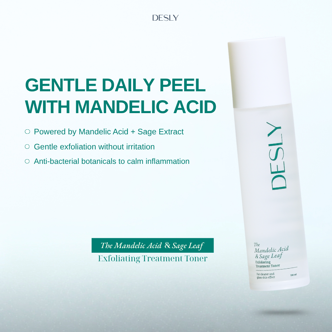 The Mandelic Acid & Sage Leaf Exfoliating Treatment Toner 100ml – DESLY.CO